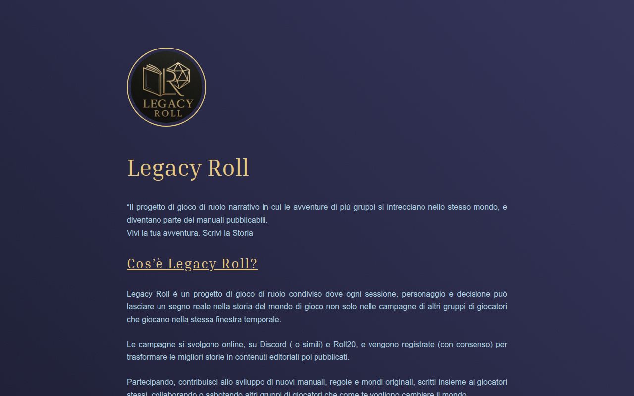 Legacy roll